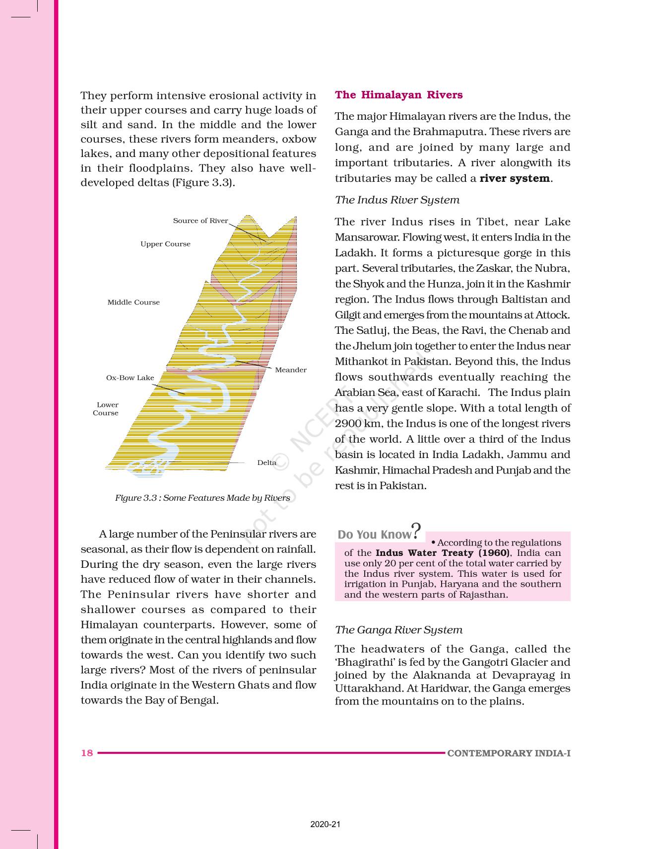 Drainage - NCERT Book of Class 9 Geography Contemporary India I